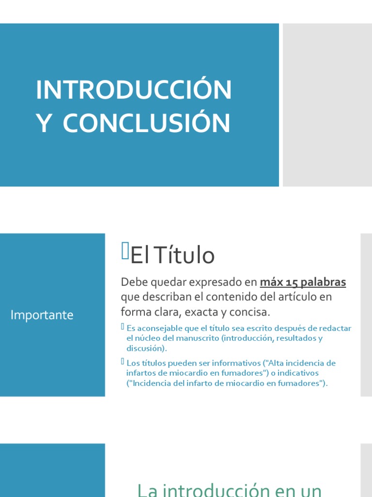 Introducción y Conclusión | PDF | Bibliografía | Estilo apa