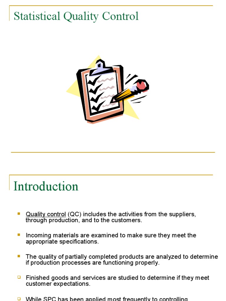 Statistical Quality Control Techniques | PDF | Sampling (Statistics ...