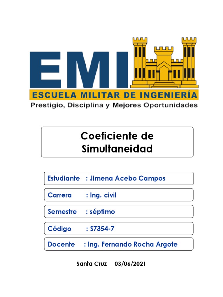 Coeficiente de Simultaneidad | PDF | Science | Tecnología (general)