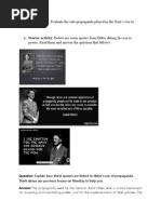 Effective Nazi Propaganda Poster Analysis | PDF | Politics | History