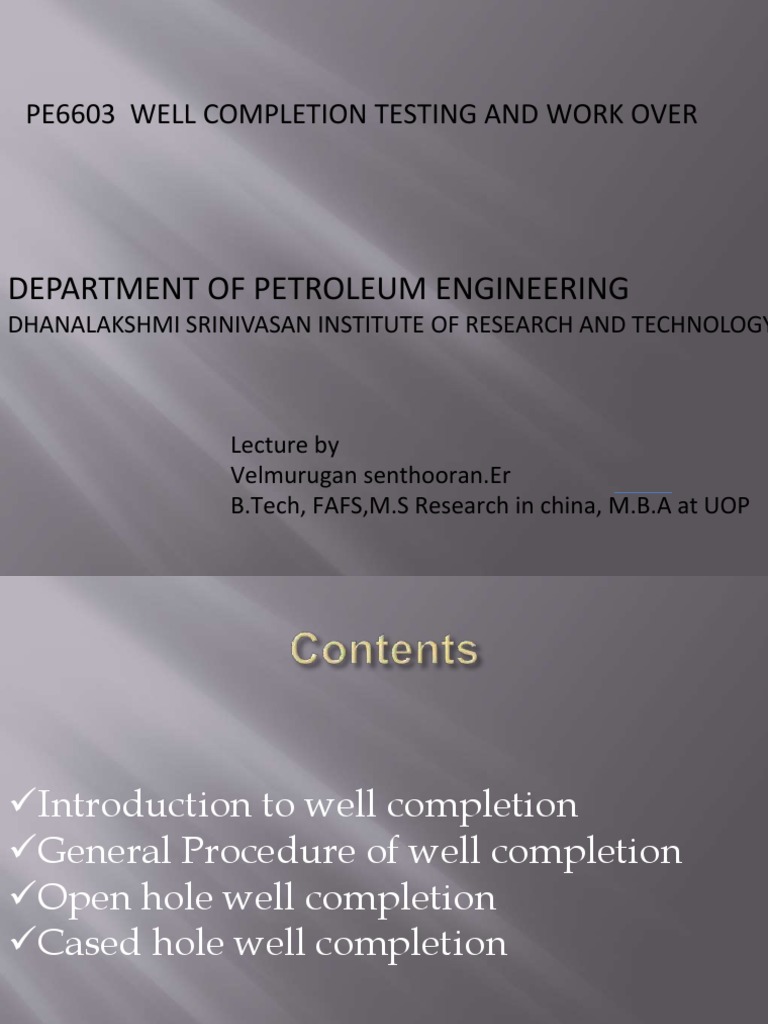 Well Completion Techniques Overview | PDF | Casing (Borehole) | Energy ...