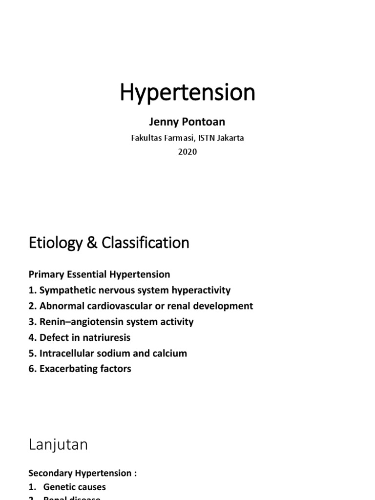 Farmakoterapi Ii Hypertension Pdf Hypertension Blood Pressure