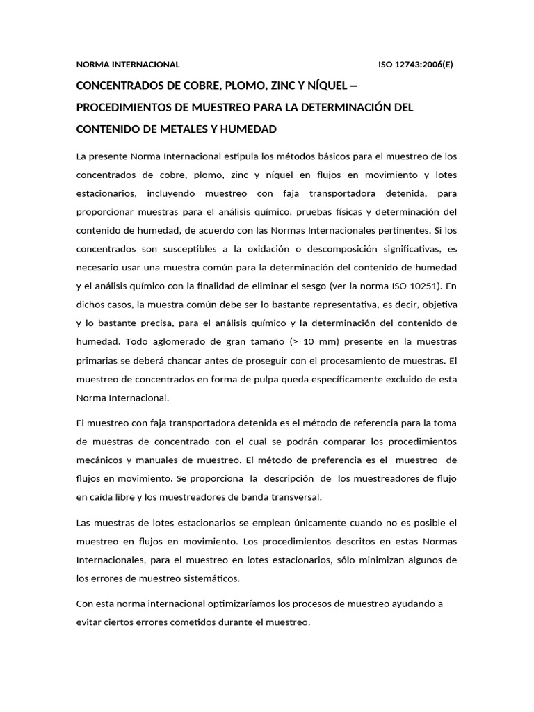 ISO 12743 e ISO 10251 JULIO CONDEZO | PDF | Cobre | Zinc