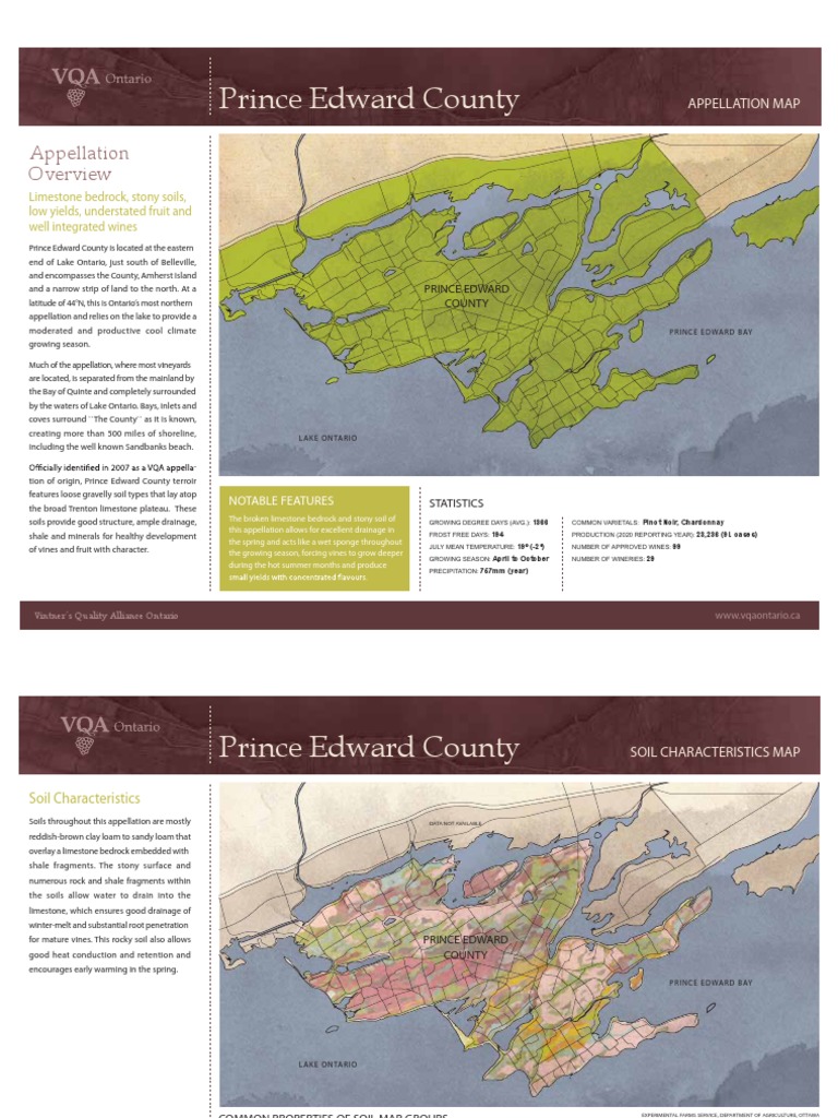 Prince Edward County Wine Region Guide | PDF | Loam | Lake
