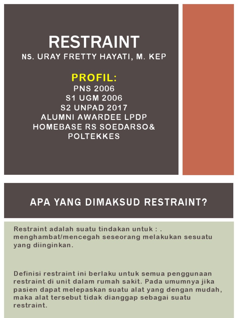 RESTRAIN | PDF | Pengembangan Diri | Kesehatan Holistik