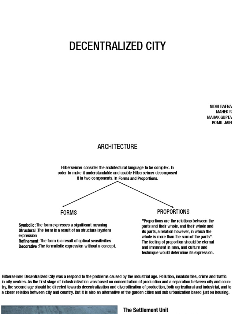 Hilberseimer's Decentralized City Concept | PDF | Decentralization ...