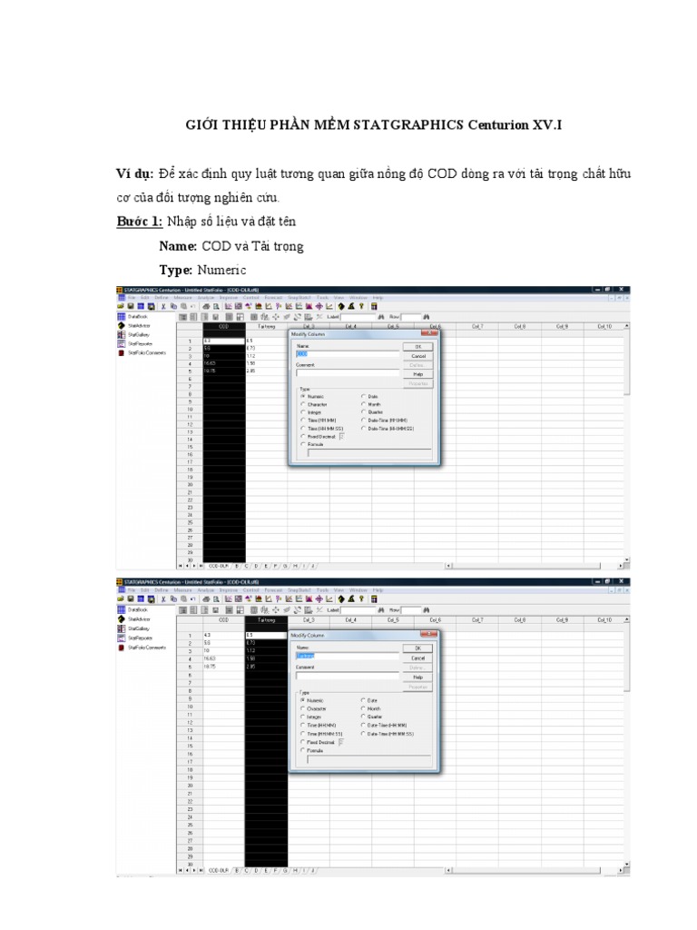 GIỚI THIỆU PHẦN MỀM STATGRAPHICS Centurion XV | PDF
