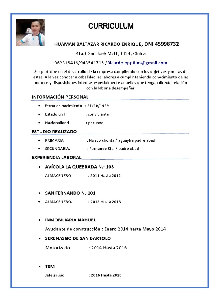 CV Ricardo | PDF