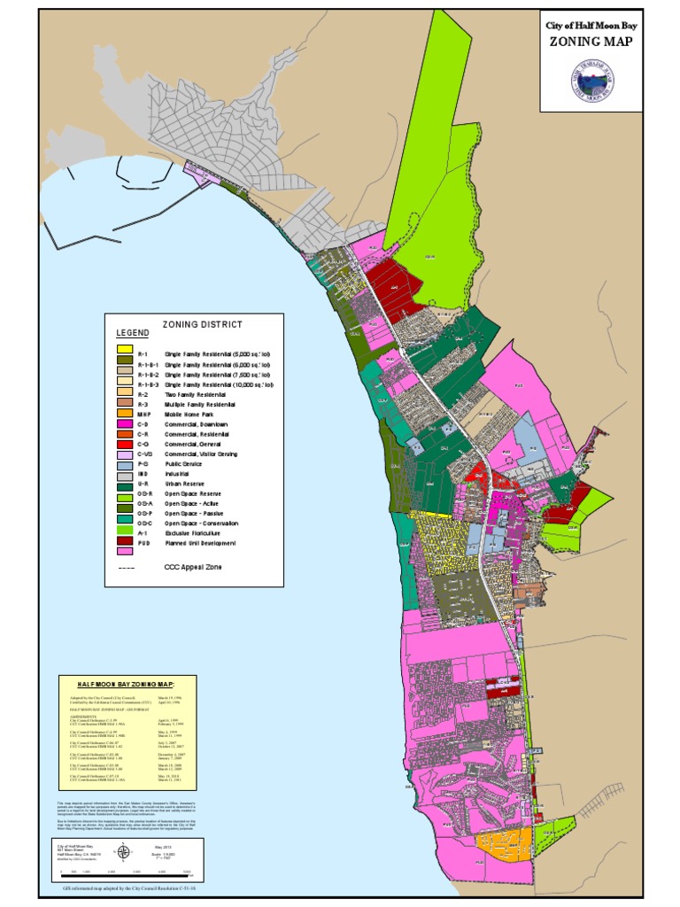 Half Moon Bay Zoning Map Overview | PDF