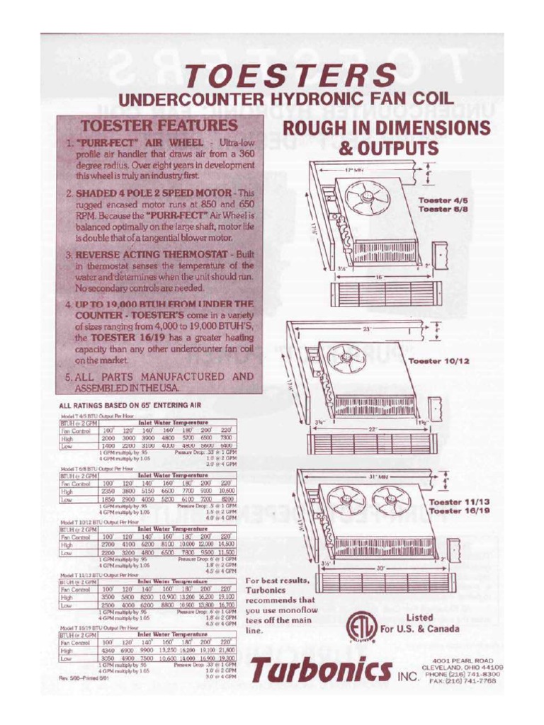 Turbonics Catalog (Excerpt) | PDF