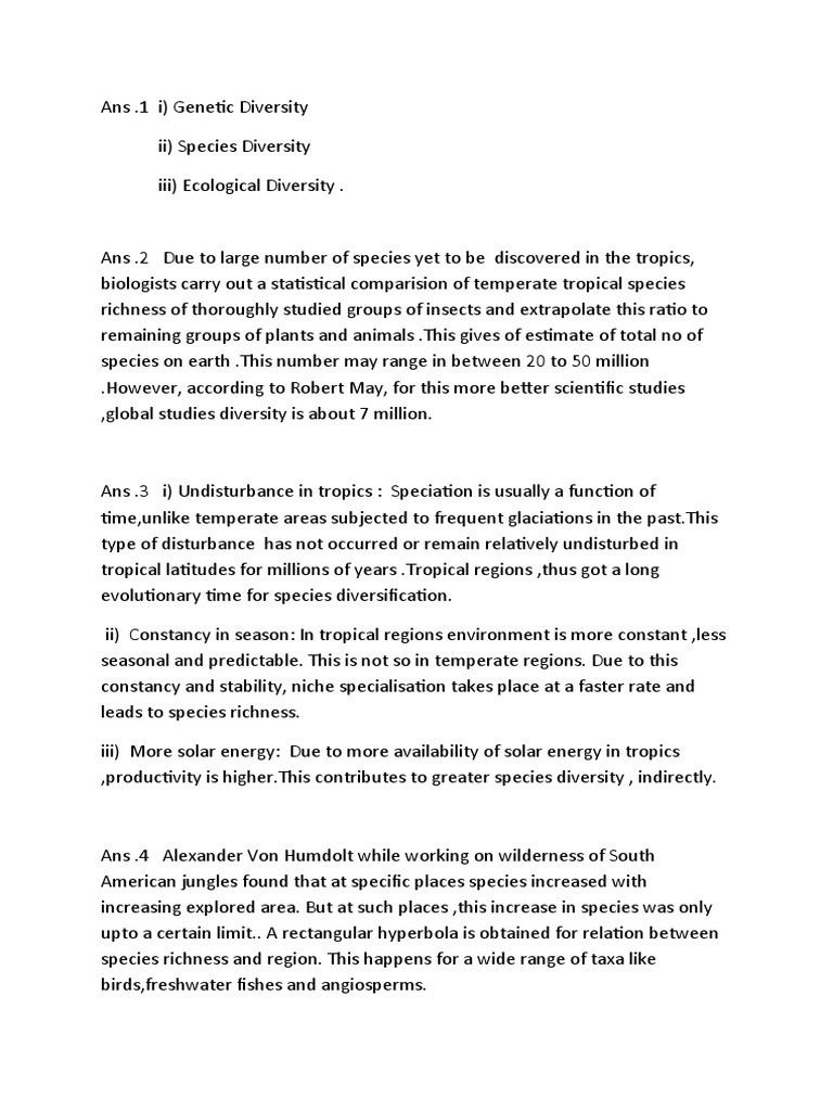 Chapter 15 Questions and Answers | PDF | Biodiversity | Introduced Species