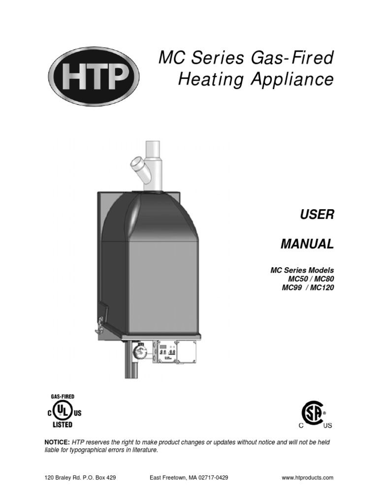 MC Series Gas-Fired Heating Appliance User Manual: Instructions for the ...