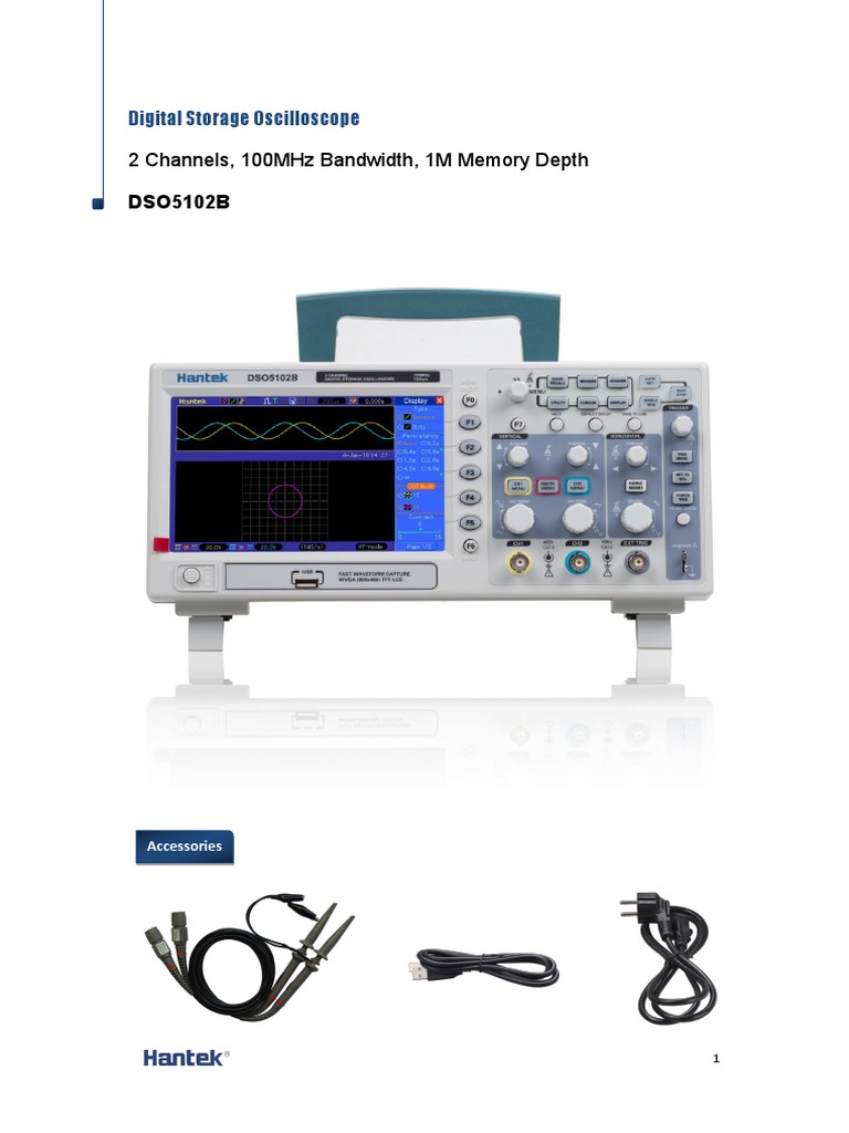 E4-10 - DSO5102B - Hantek 100MHz 2 CH Oscilloscope | PDF | Metrology | Computer Science