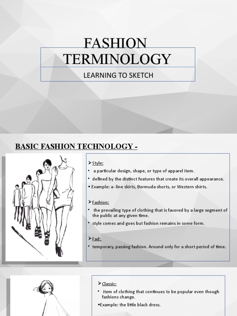 Fashion Terminology: Learning To Sketch | PDF | Dress | Clothing