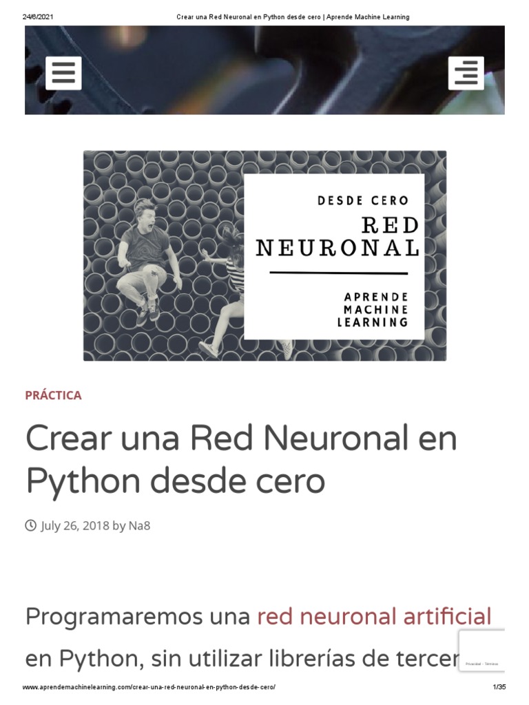 Crear Una Red Neuronal en Python Desde Cero - Aprende Machine Learning ...