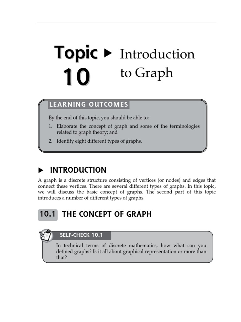 Topic 10 Introduction To Graph | Download Free PDF | Vertex (Graph Theory) | Visual Cortex