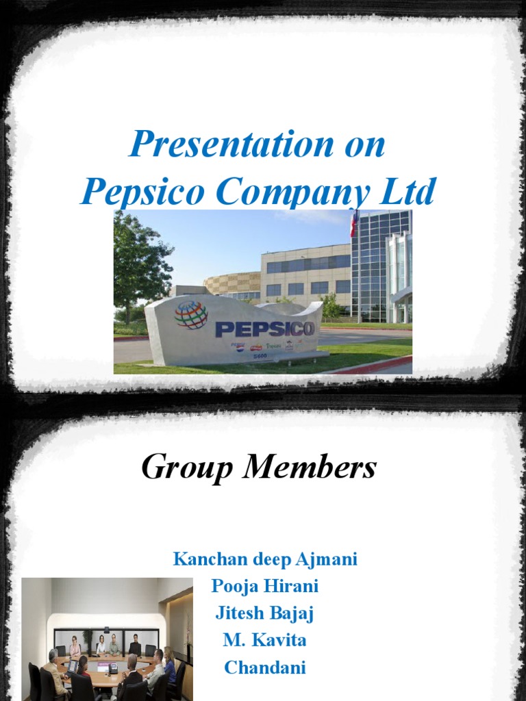 Presentation On Pepsico | PDF | Pepsi Co | Food And Drink