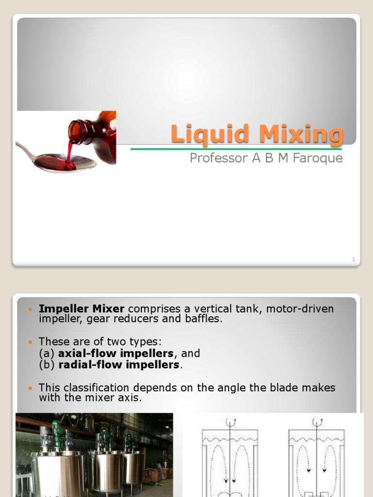 Liquid Mixing: Professor A B M Faroque | Download Free PDF | Propeller ...