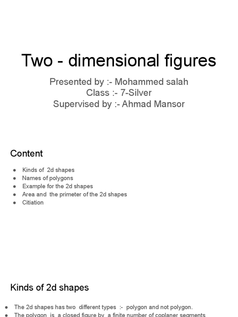 Overview of Two-Dimensional Figures | PDF