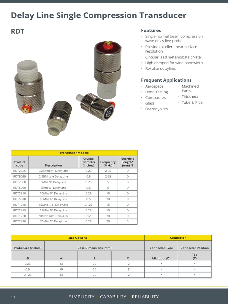 A Guide to Delay Line and Twin Compression Transducers for Ultrasonic ...