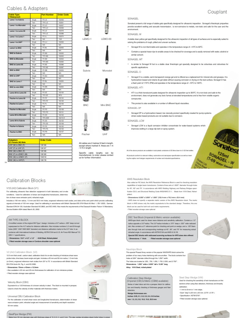 Ultrasonic Testing Calibration Blocks | PDF | Minute And Second Of Arc ...
