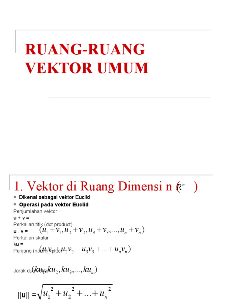 Ruang Vektor | PDF
