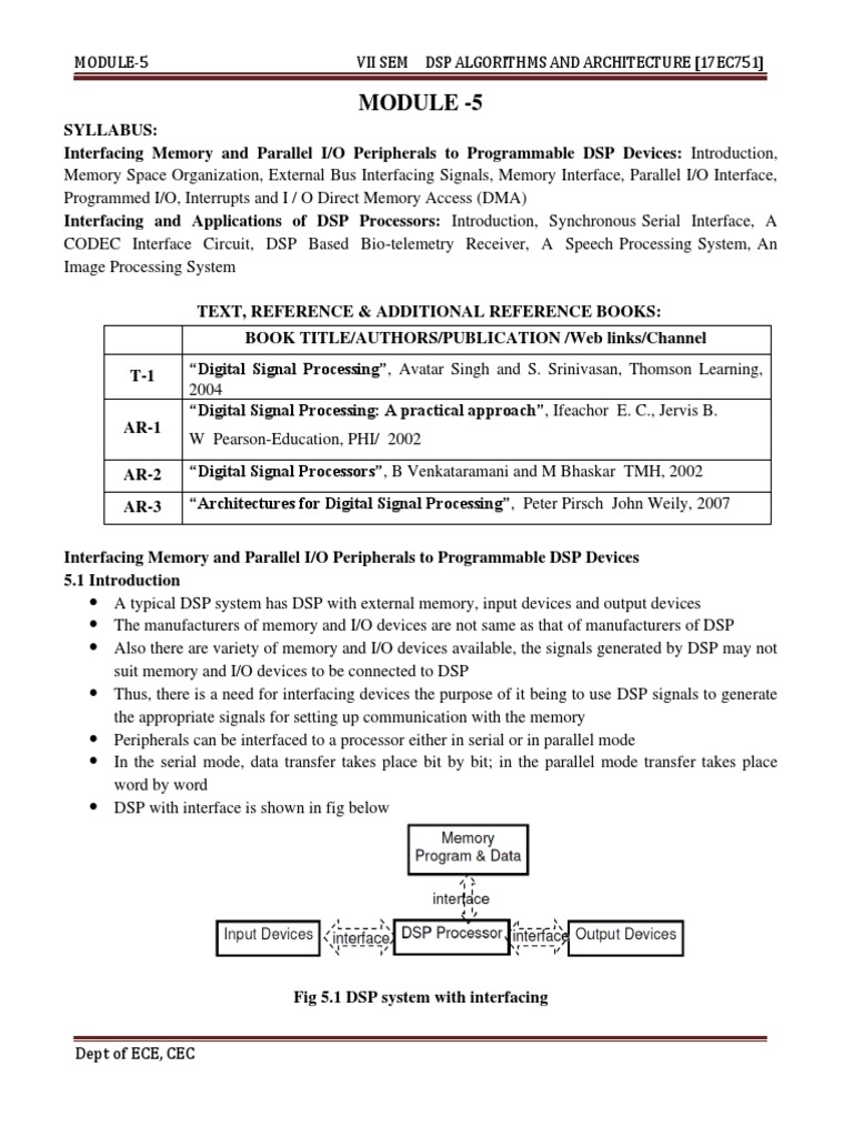 Dspa 17ec751 M5 | PDF | Input/Output | Digital Signal Processing