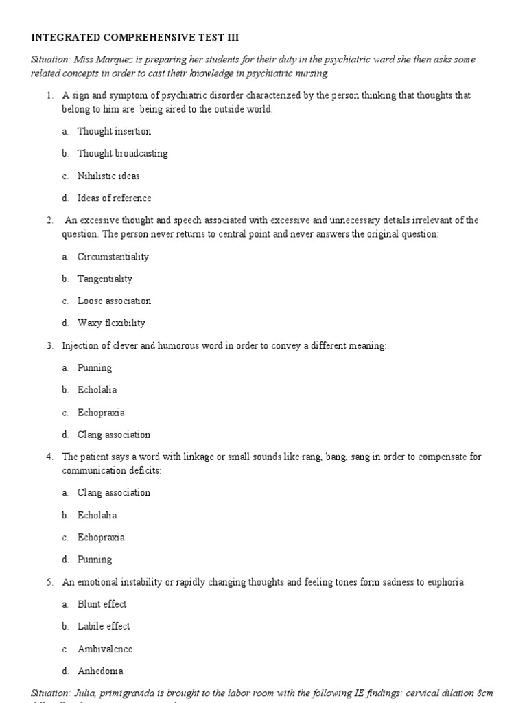 Integrated Comprehensive Test Iii | PDF | Pneumonia | Intravenous Therapy