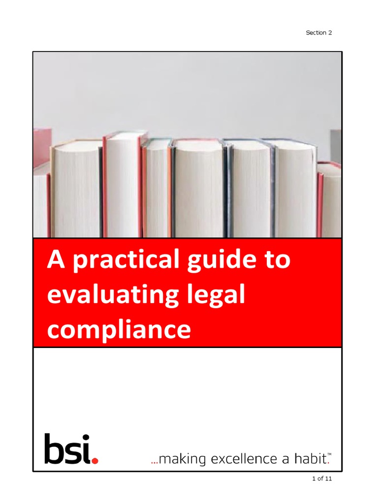 Legal Compliance Evaluation Guide | PDF | Regulatory Compliance | Audit