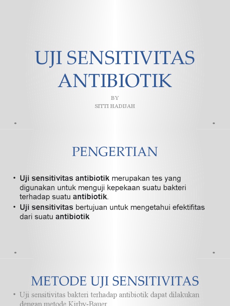 Uji Sensi Antibiotik | PDF