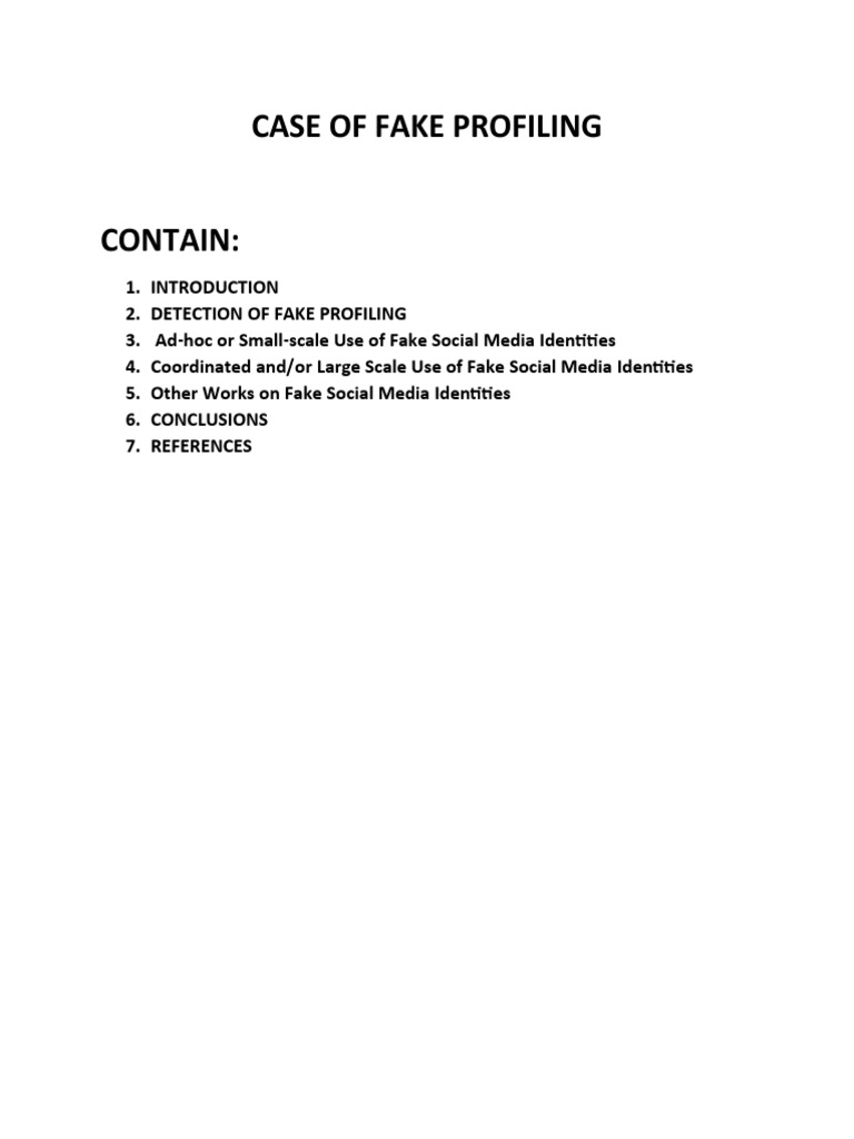 Study Case of Fake Profiling | PDF | Phishing | Statistical Classification