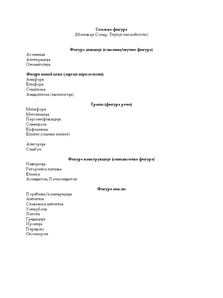 Stilske Figure Po Solaru | PDF