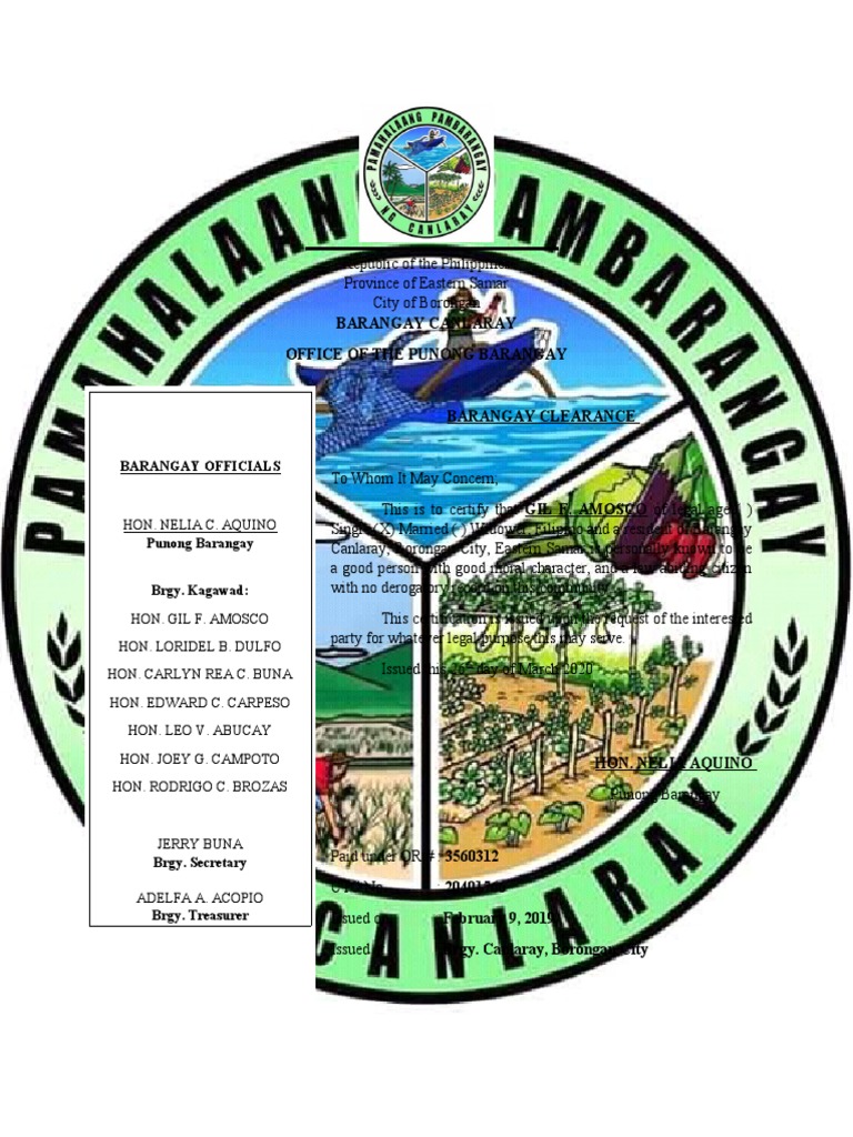 Barangay Canlaray Office of The Punong Barangay | PDF