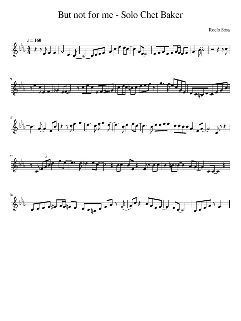 But Not For Me - Solo Chet Baker | PDF