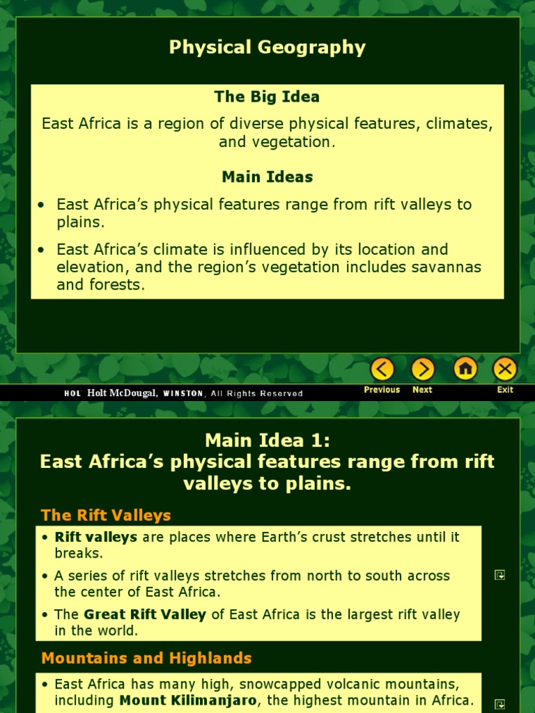 Physical Geography: The Big Idea | Download Free PDF | East Africa | Africa