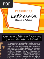 NSPC 2014 Winning Piece Pagsulat NG Lathalain | PDF