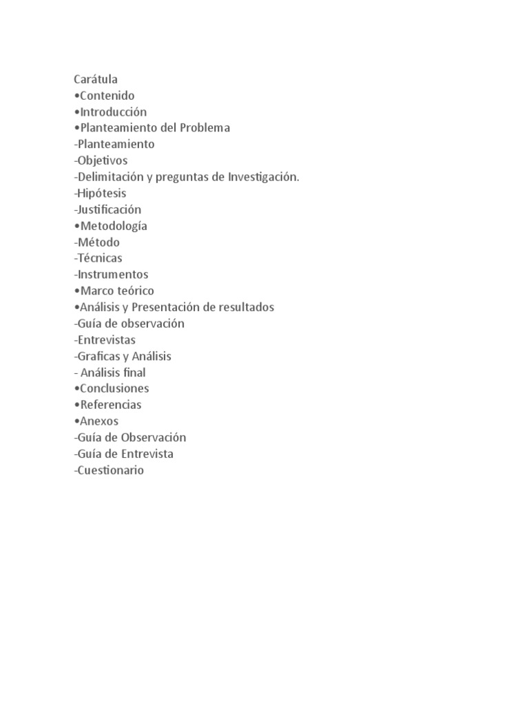 Esquema Trabajo Final | PDF