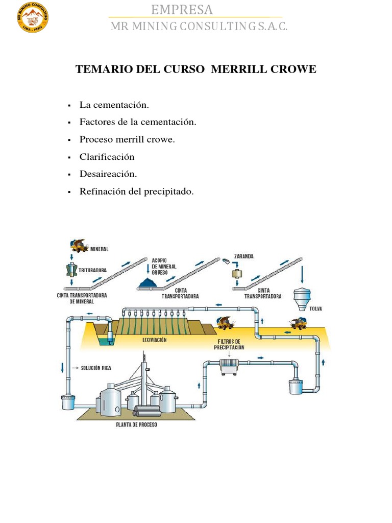 Proceso Merrill Crowe en Cementación | PDF