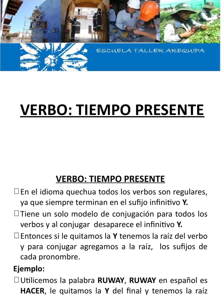 Verbo en Tiempo Presente-6 Clase-Basico I | PDF | Plural | Verbo