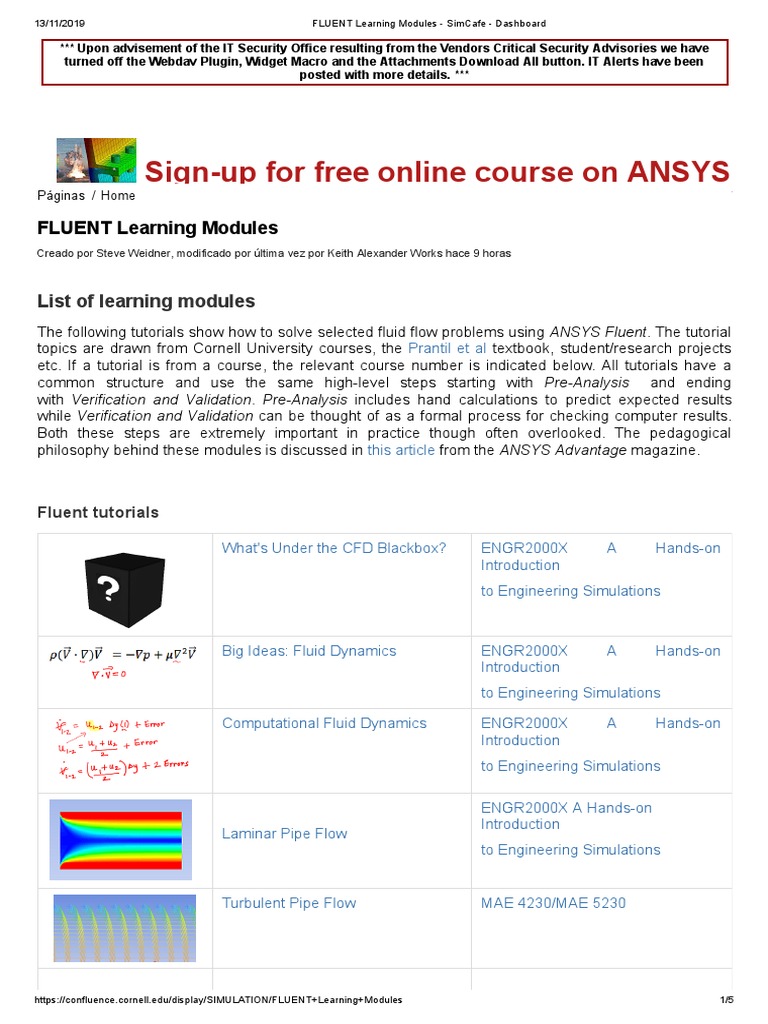 Sign-Up For Free Online Course On ANSYS Simulations!: FLUENT Learning ...