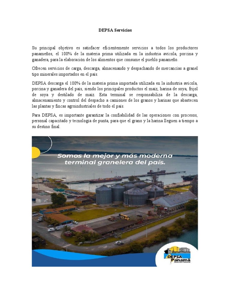 Servicios de DEPSA en Panamá | PDF | Panamá | Logística