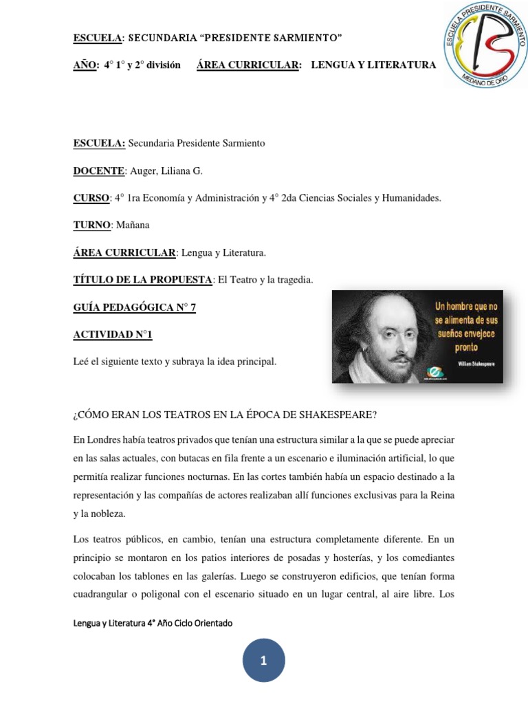 Teatros en la Época de Shakespeare | PDF | Romeo y Julieta | William ...
