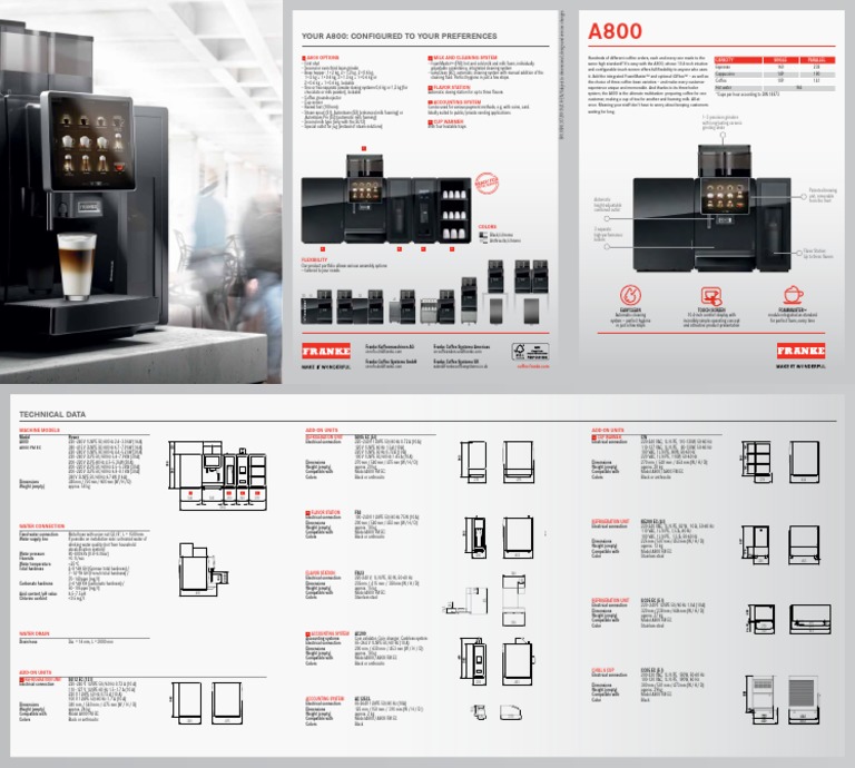 Franke A800 Coffee Machine The Ultimate Multitasker, 52% OFF