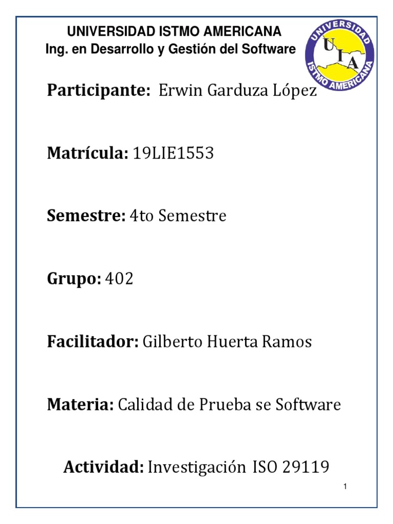 Norma ISO 29119 | PDF | Pruebas de software | Organización ...