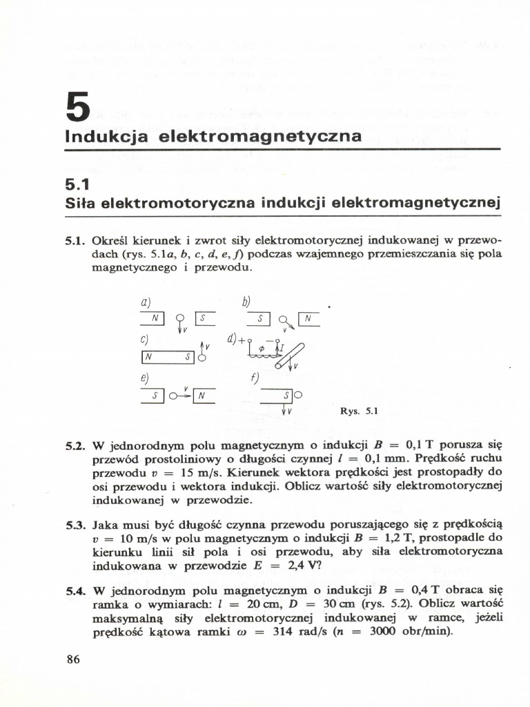 Indukcja Elektromagnetyczna | PDF