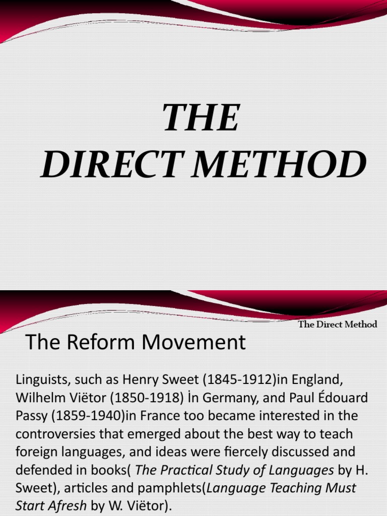 Direct Method | PDF | Second Language | Language Education