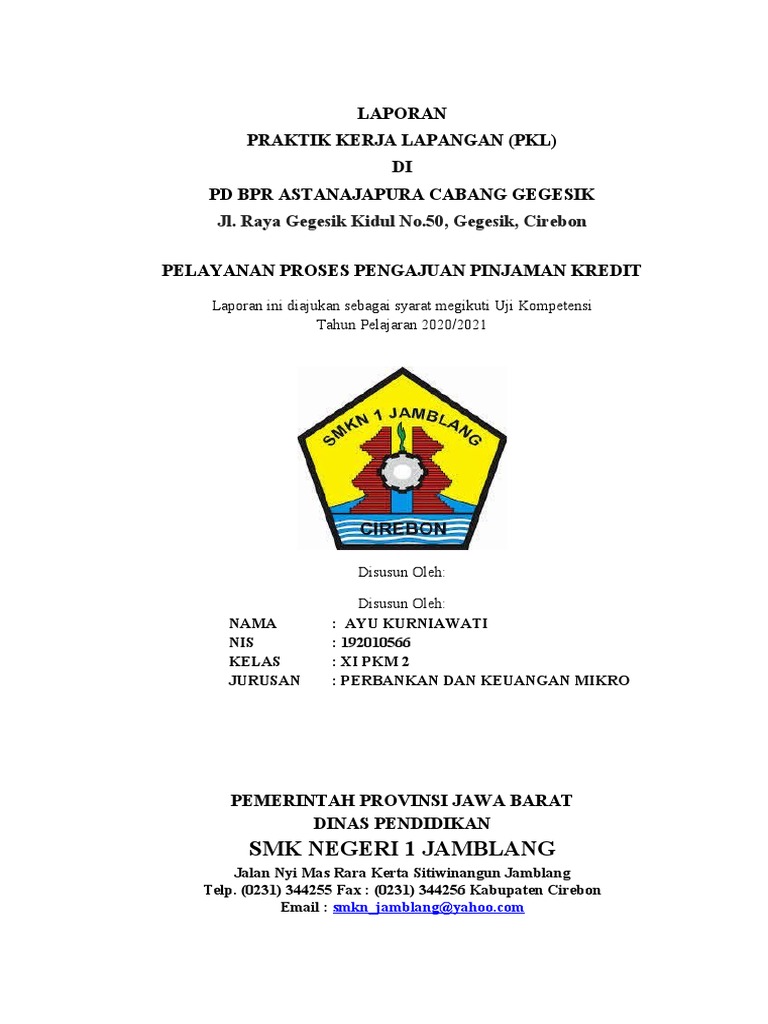 LAPORAN Cover SMK Jamblang | PDF