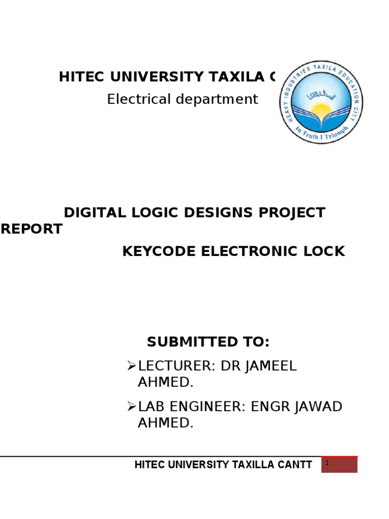 Digital Key Coded Lock | PDF | Electronic Circuits | Electricity