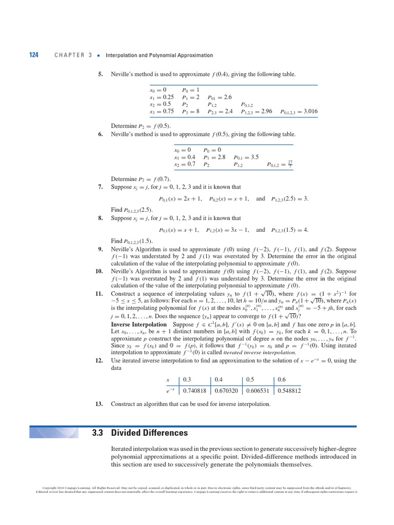 Interpolation and Polynomial Approximation | PDF | Interpolation ...