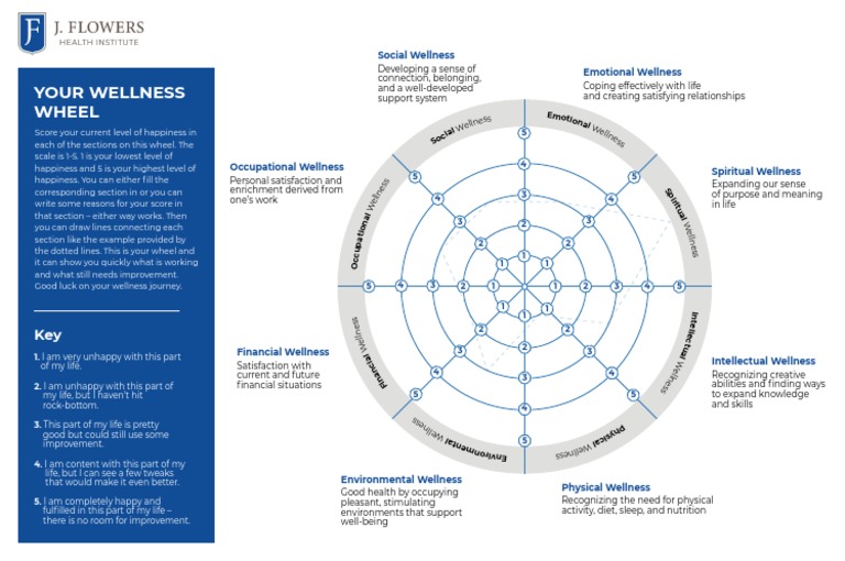 Wellness Wheel Self-Assessment Guide | PDF | Positive Psychology | Emotions